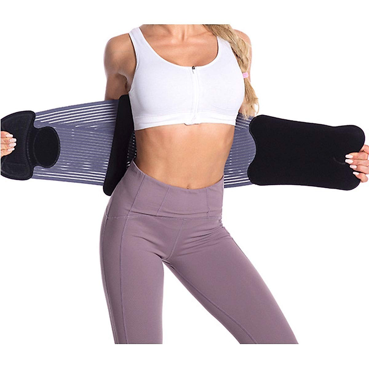 LSRRYD Fitness Heat-Sealing Sports Fixed Waist Belt Adjustable Breathable Support for Pain Relief and Injury Prevention (Size : XX-Large)