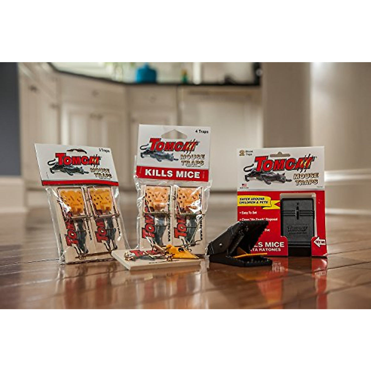 Tomcat Wooden Mouse Traps, 4 Pack