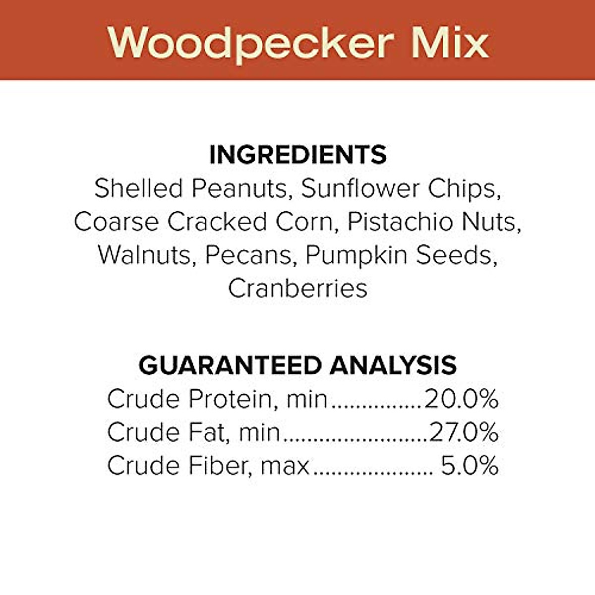 Blue Seal Woodpecker Mix Wild Bird Seed | Premium Blend of Nuts, Sunflower Seeds, and Fruit | 8 Pound Bag