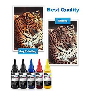 JoyPrinting Ink Refill Kit for HP Printer Cartridges HP 67 60 61 62 63 65 950 951 952 962 920 901 902 932 933 934 940 Refillable Ink Cartridges CISS System (5 x 100ml, Black, Cyan, Magenta, Yellow)