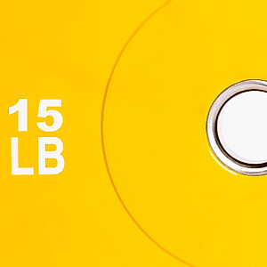 PRISP Olympic Bumper Weight Plate - Rubber Plate for 2 Inch Olympic Barbell with Steel Insert; Pairs, Sets and Single Plates Available