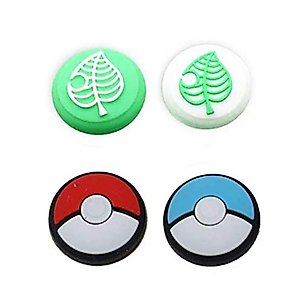 Thumb Stick Grips Cap Thumbstick Joystick Cover Case for Switch NS Pokemon Poke Ball Plus Pokeball Game Controller (B) 1