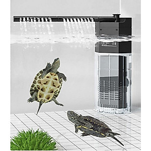 LONDAFISH Quiet Multi-Function Built-in Fish Tank Aquarium 3-Stage Filter with Water Pump