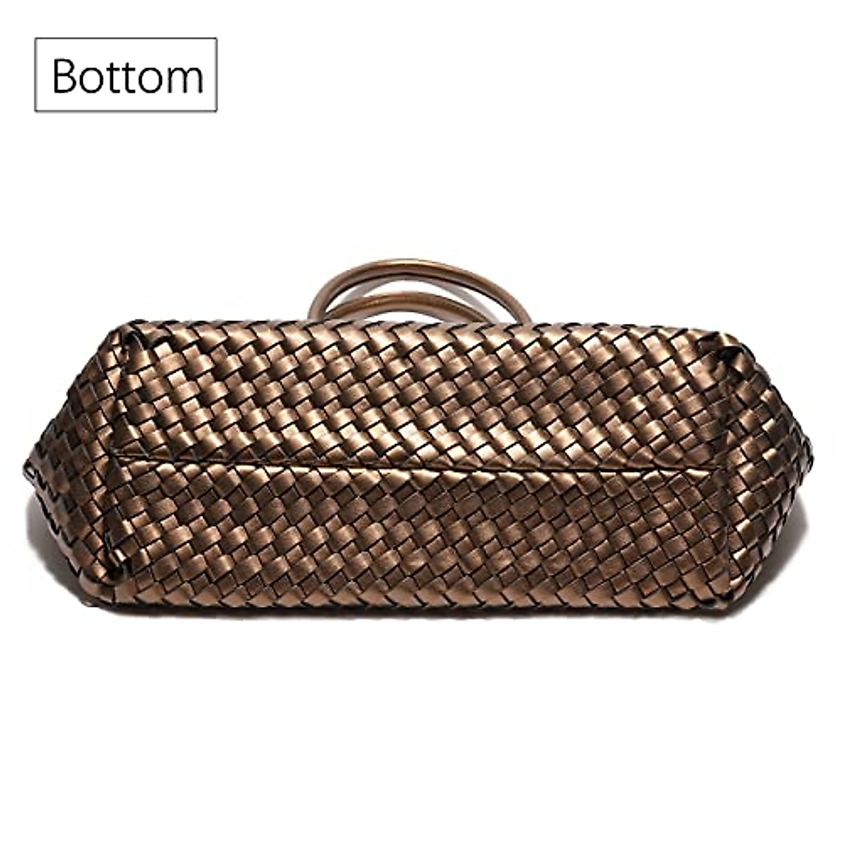 Weayouth Woven Bag Shopper Bag Travel Handbags and Purses Women Tote Bag Large Capacity Shoulder Fashion Bags 2022 (Bronze)