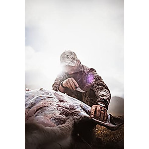 Old Timer 7.1in Full Tang Skinner Knife, 3.3in Clip Point Blade, Black Handle, Leather Sheath - For Hunting, Camping, Outdoors