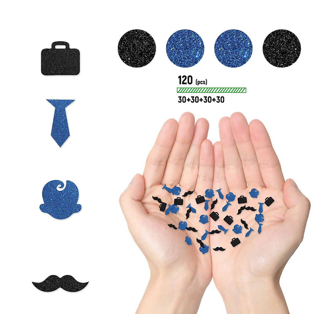 Helewilk Boss Baby Confetti/Boys 1st Birthday Party Decoration/Baby Shower Table Decor for Boys/Gender Reveal Party Scatters Confetti / 120 Pcs