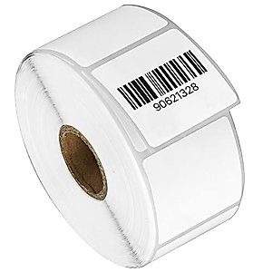 (4 Rolls, 900/Roll) 1.5” x 1.5” Direct Thermal Labels - 1” Core, Compatible with Rollo Label Printer & Zebra Desktop Printers - All Purpose QR Barcode Address Label - Adhesive Perforated