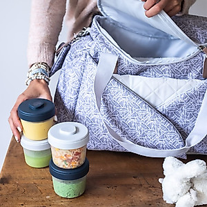 BEABA Clip Containers, Baby Food Storage Containers with Lid, Store Baby Food and Toddler Snacks, Writable Surface, Set of 8 (Large)