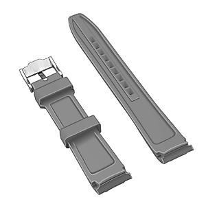 Juntan Curved Ends Silicone Watch Band 20mm 22mm Universal Soft Rubber Sport Replacement Watch Straps for Moonswatch Multiple Colors Watch Bands Men Women