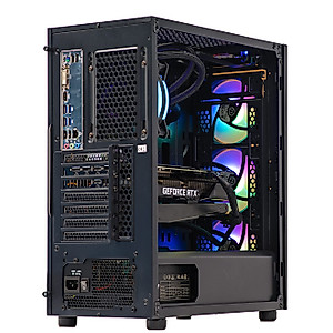 Velztorm Archux Gaming and Entertainment Desktop PC (AMD Ryzen 7 3700X 8-Core, 16GB RAM, 1TB PCIe SSD + 3TB HDD (3.5), RTX 3060, 4xUSB 3.1, 1xUSB 3.0, 2xHDMI, Win 10 Home), black