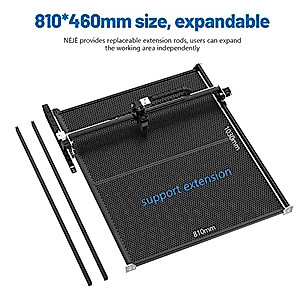 NEJE 1150MM Black Aluminum Profile Rail 3 Max, 3 Pro, 2S Max A40640/N40630 Laser Cutter and Engraver Y-Axis Extension Tool