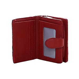 Shag Wear Wild Bird Forest Small Zipper Women's Wallet (Red)