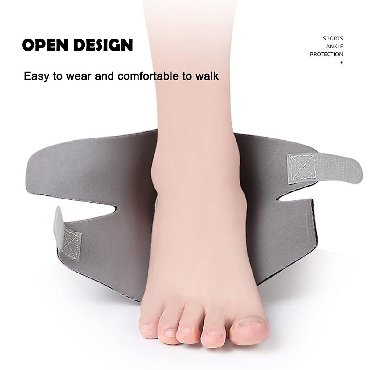 Ankle Support Brace Sleeves, 1 Pair Comfortable Ankle Brace Stabilizers with Adjustable Wraps, Breathable Ankle Bandages Protectors Guards for Sports, Joint Pain Relief, Injury Recovery (Black, L)