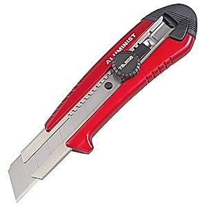TAJIMA Utility Knife - 1" 7-Point Rock Hard Magazine Snap Blade Box Cutter with Dial Lock & 3 Rock Hard Blades - AC-701R