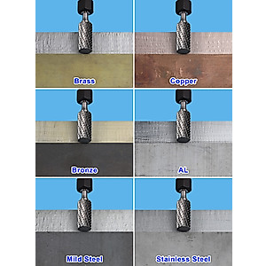 Mars-Rock Carbide Burr Set 1/4" Shank 10PCS w/Wood Base Die Grinder Bits Rotary Rasp File for Metal Welds Concrete Stone Wood Plastic Carving Cutting Chamfering Grinding Engraving Porting Trimming