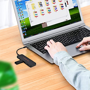 GT MEDIA USB-C Hub Adapter with 100W PD Charging Port, 4K HDMI, Type-C 6-Ports Data Transfer hub with SD/TF Card Reader Black