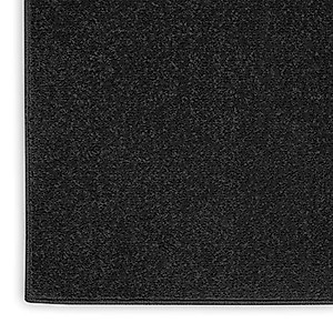 Nourison Essentials Indoor/Outdoor Black 6' x 9' Area Rug, Easy Cleaning, Non Shedding, Bed Room, Living Room, Dining Room, Backyard, Deck, Patio (6x9)