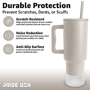 Jmoe USA 3-Pack Boot Sleeve Covers for Simple Modern 40oz & 30oz Trek Tumbler With Handle | Travel Mug | Protects Against Dents & Scratches | Fits Summit Bottles | Soft Silicone (Almond Birch)