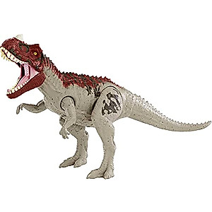 Mattel Jurassic World Camp Cretaceous Roar Attack Ceratosaurus Dinosaur Action Figure Toy with Strike Feature and Sounds