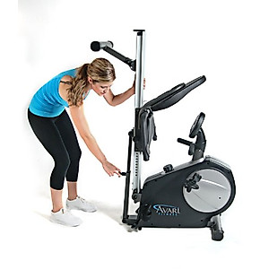 Avari Conversion II Rower/Recumbent Bike, Black - Smart Workout App, No Subscription Required - Rowing Machine and Stationary Exercise Bike