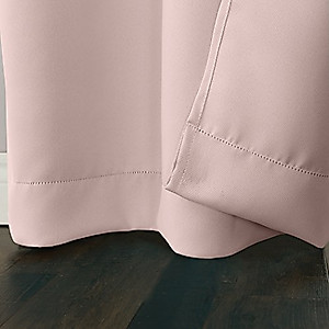 Sun Zero Easton Energy Saving Blackout Grommet Curtain Panel, 40" x 84", Blush Pink