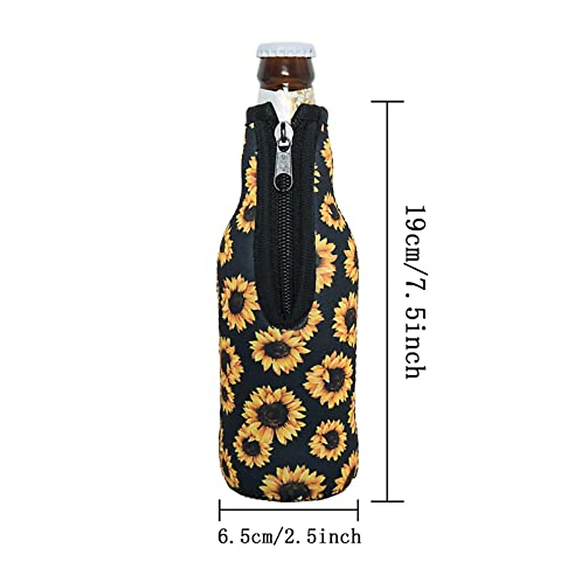 HaiMay 9 Pieces Reusable Beer Bottle Sleeves Beer Cooler Covers Neoprene Insulated Sleeves Cup Cover Holders, Fashion Style