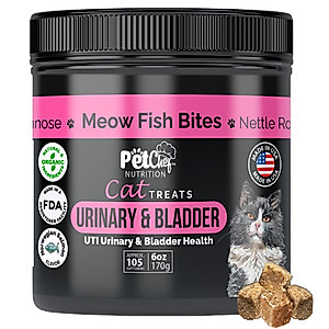 Pet Chef CAT Treats: Cat Bladder Health & UTI Prevention. Reduce, heal & Stop Kidney, Bladder and Painful UTIs. Cat Supplements with Amazing Benefits. Natural, Organic Holisitic Health. Low Calories.