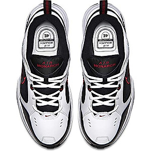 Nike Air Monarch IV Training Shoe (4E) - White/Black/Varsity Red, Size 9 US