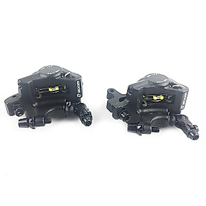 MTB Road HB-100 MTB Road Line Pulling Hydraulic Disc Brake Calipers Front & Rear Mountain Bike Disc Brake E-BIKE Disc Brake (1 Pair Black)