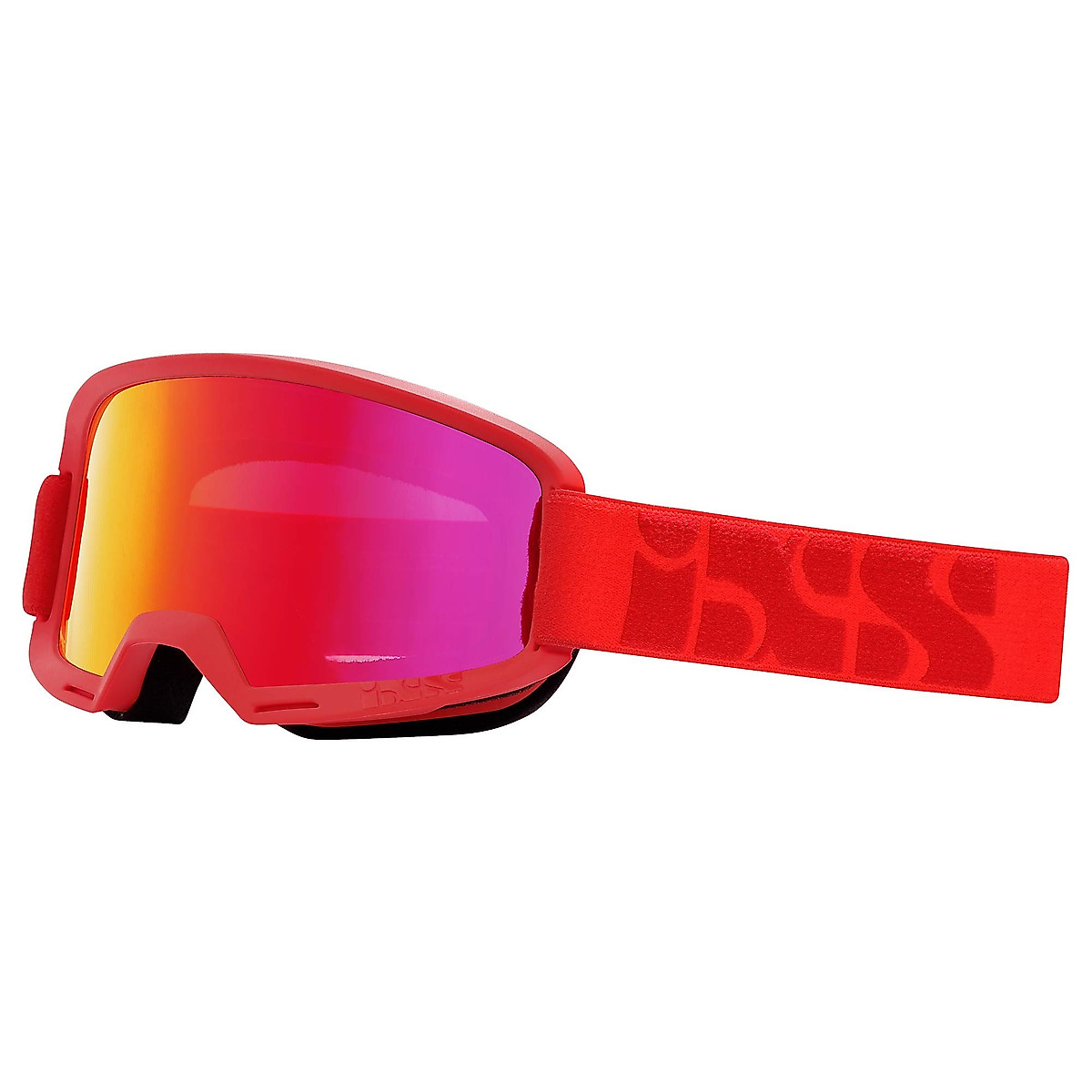 IXS Hack Goggle Trigger Racing Red/Mirror Crimson One Size, 45mm Elastic Strap, Unobstructed Pereferal Vision (178°x78°), 3ply Foam for Increased Comfort, Roll-Off/Tear-Off Compatibility