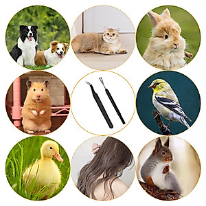 starfa lab Premium Tick Remover Tool Kit, Stainless Steel Tick Remover and Tweezers with Storage Pouch, Perfect Tick Remover for Dogs Cats or Humans (Black)