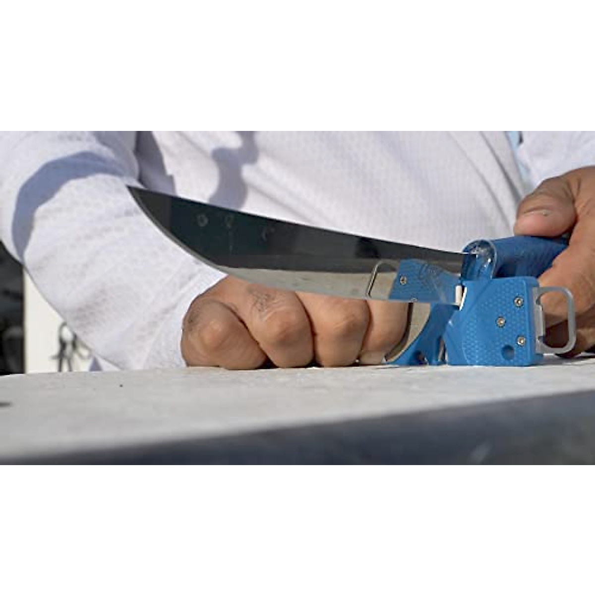 CUDA Diamond Pocket Sharpener #23062 | Compact Portable Sharpener with Integrated Line Cutter, Bottle Opener, & Hook Sharpening Grooves