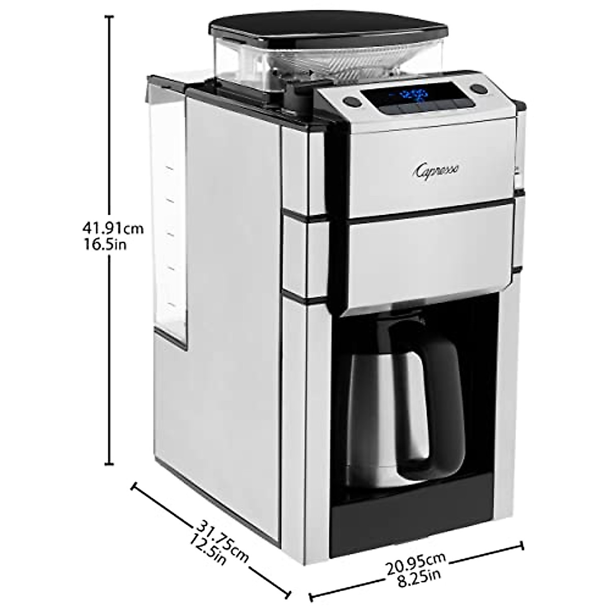 Capresso 488.05 Team Pro Plus Thermal Carafe Coffee Maker, One Size, Silver, 10 Cup