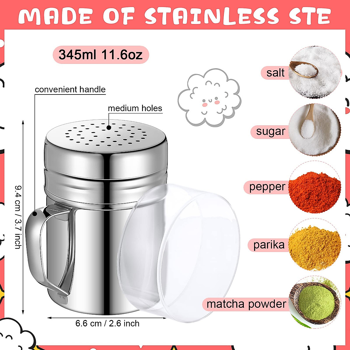 602 Pcs Popcorn Maker Supplies Set Include 600 Pcs 1oz Paper Popcorn Bags, Stainless Steel Popcorn Scoop and Dredge Bundle with Lid for Movie Night Theater Retro Carnival Birthday Party Supplies