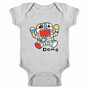Pop Threads Domo Domondrian Art Funny Cute Infant Baby Boy Girl Bodysuit Gray 18M