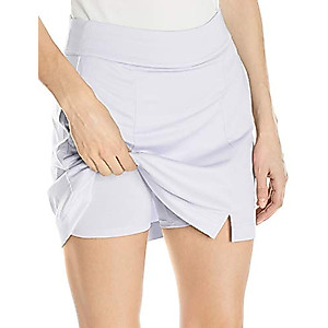 Callaway Women's 17" Opti-Dri Solid Golf Skort With Stretch Fabric and TrueSculpt Slimming Technology, Brilliant White, Medium
