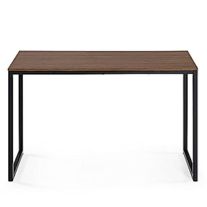ZINUS Jennifer 47 Inch Black Frame Desk / Computer Workstation / Office Desk / Easy Assembly, Brown