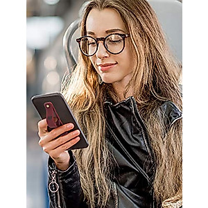 Weewooday 9 Pieces Phone Grip Holder Telescopic Finger Strap Phone Bracket Portable Phone Grips Band with Heart Pattern, Loop Finger Kickstand for Universal Cell Phones (Soft Colors)