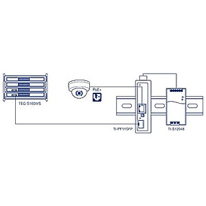 TRENDnet Industrial SFP to Gigabit PoE+ Media Converter, IP30 Rated Housing, Operating Temperature Range -40°– 75 °C to (-40° – 167 °F), TI-PF11SFP, Black