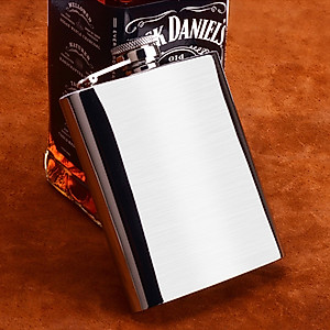 maxin 2 Packs Hip Flask with Funnel, 5oz and 8 oz tainless Steel Leak Proof Liquor Hip Flasks with Funnel for Storing Whiskey,Alcohol, Rum and Vodka