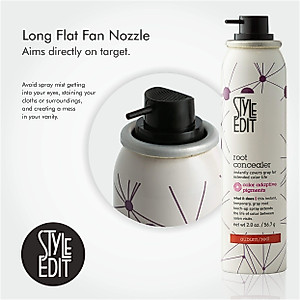 Style Edit Root Concealer Touch Up Spray | Instantly Covers Grey Roots | Professional Salon Quality Cover Up Hair Products for Women |Auburn/Red 2 Ounce (Pack of 1)