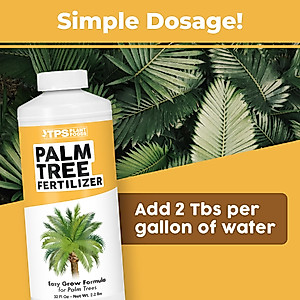 TPS NUTRIENTS Palm Tree Fertilizer for All Palms and Ferns, Liquid Plant Food, 32 oz (1 Quart)