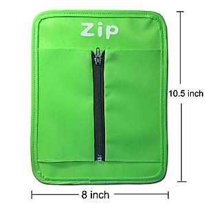 YIISUN Busy Board Early Learning Basic Life Skills Learn to Dress Boards-Button,Zip,Lace,Buckle,Tie,Snap 6 Pcs/Set