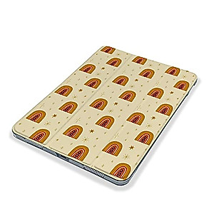 Kawaii Rainbow Beige Art case Compatible with iPad Mini Air Pro 7.9 8.3 9.7 10.2 10.9 11 12.9 inch Pattern Cover New 2022 2021 Trifold Stand 3 4 5 6 7 8 9 Generation 189 (11" Pro 1/2/3 gen)