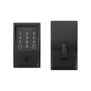 Schlage Encode Smart Wi-Fi Deadbolt with Century Trim in Matte Black