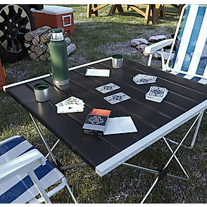 Bullets Playing Cards, Backpacker Playing Cards, Plastic Playing Cards in Aluminium Box with Rules for 5 Backpacker Games, Including Cut-Card