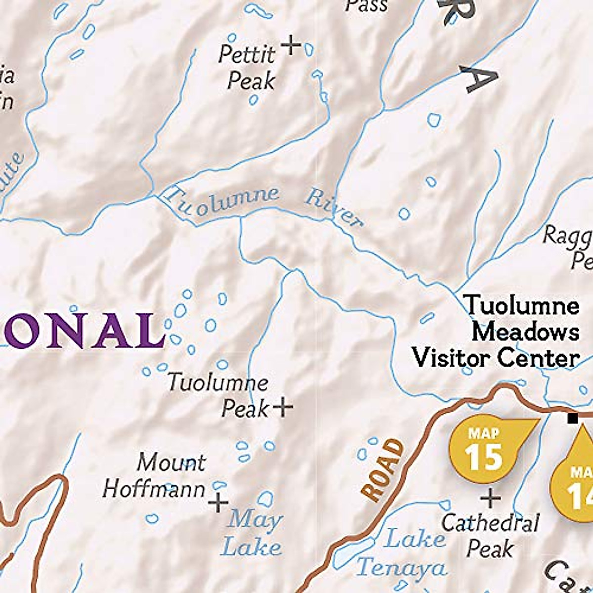 Yosemite National Park Day Hikes Map (National Geographic Topographic Map Guide, 1704)