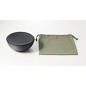 Skater IRCN1-A Outdoor Use, Removable Handle, Wok, 9.1 inches (23 cm), Lid with Storage Bag, No Seasoning Required, No Empty Boning, Camping Frying Pan, From Kanji