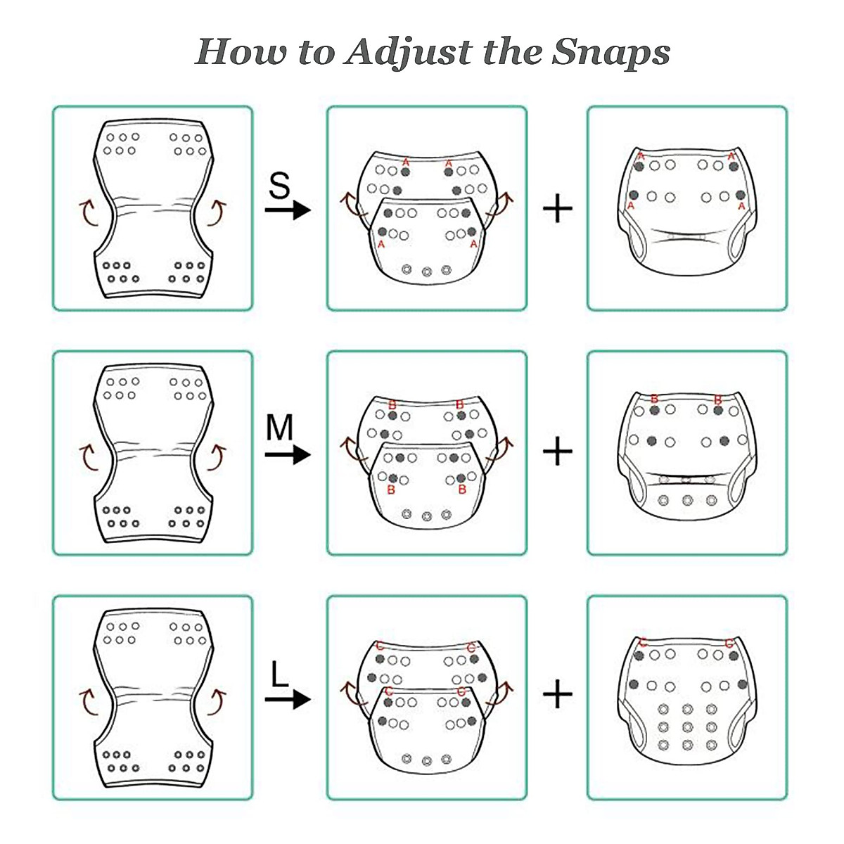 babygoal Baby Reusable Swim Diaper, Washable and Adjustable for Babies 0-2 Years, Swimming Lessons & Baby Gift 3SD05