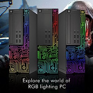 Dell RGB Gaming Desktop Computer PC, Intel Core i5, GeForce GT 1030 2GB GDDR5, 16GB RAM, 512GB SSD, 24 Inch HDMI Monitor, RGB Keyboard Mouse and Headset, WiFi, Windows 10 Pro (Renewed)